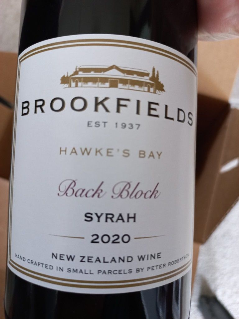 2021 Brookfields Syrah Back Block, New Zealand, North Island, Hawke's ...