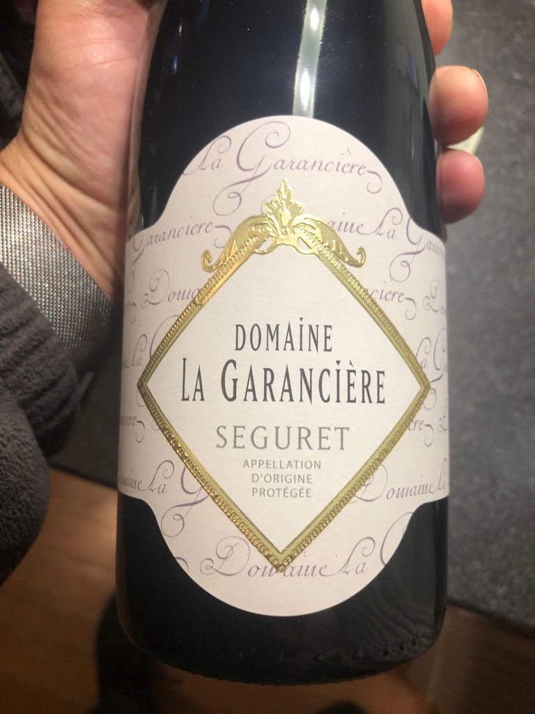 2017 Domaine de la Garancière Côtes du Rhône Villages Séguret, France ...