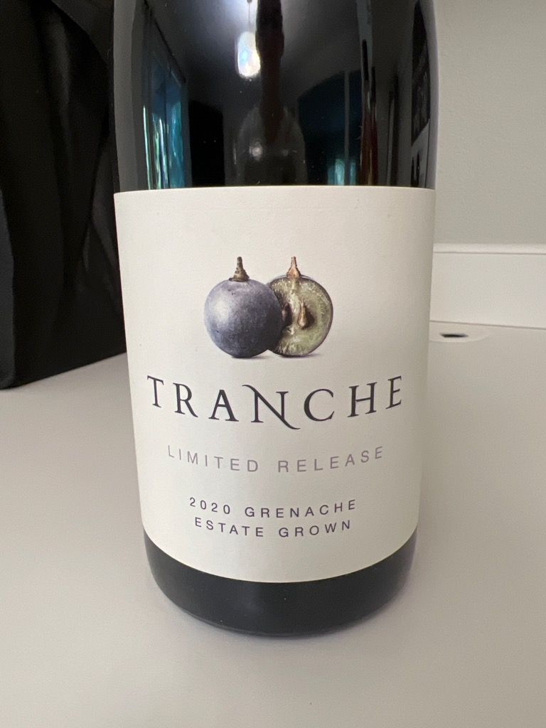 2020 Tranche Cellars Grenache Estate Blue Mountain Vineyard, USA ...