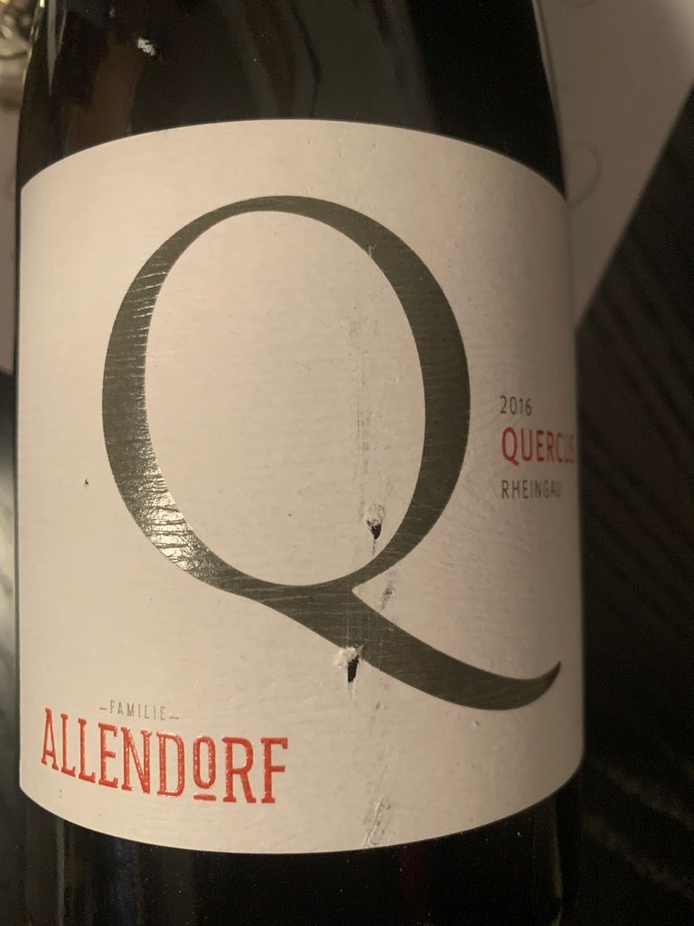 2016 Weingut Fritz Allendorf Quercus, Germany, Rheingau - CellarTracker