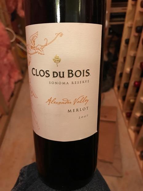 2007 Clos du Bois Merlot Alexander Valley, USA, California, Sonoma ...