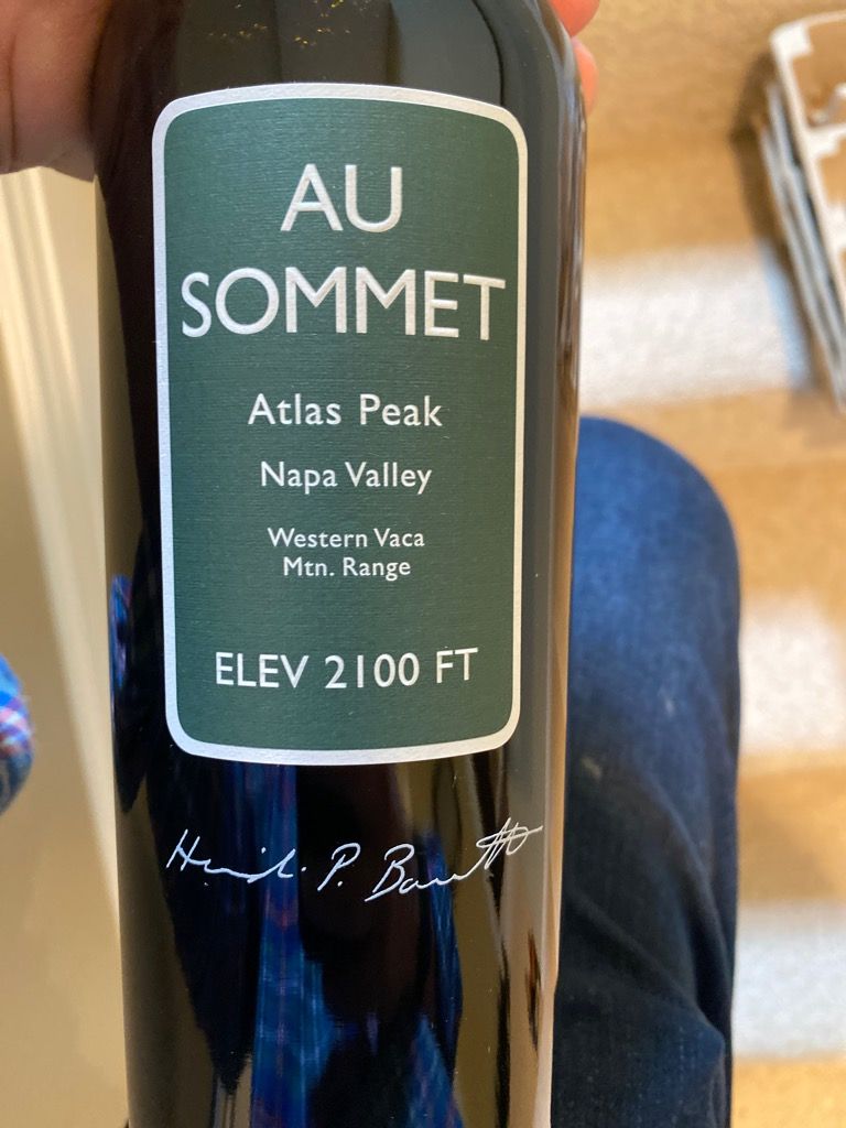 2019 Au Sommet Cabernet Sauvignon, USA, California, Napa Valley, Atlas ...