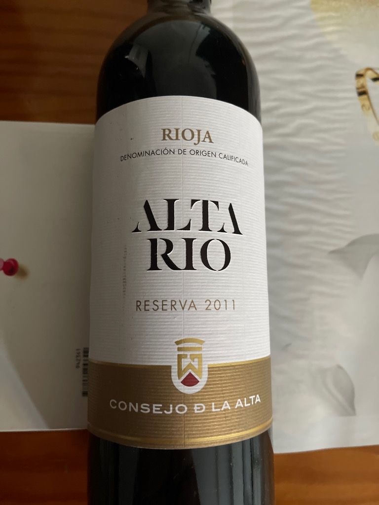 2011 Bodegas Consejo de la Alta Rioja Alta Rio Reserva, Spain, La Rioja ...