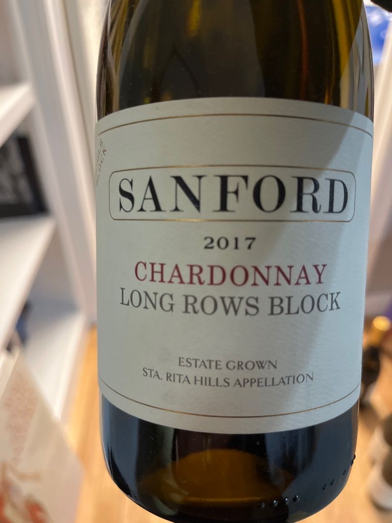 2017 Sanford Chardonnay Long Rows Block, USA, California, Central Coast ...