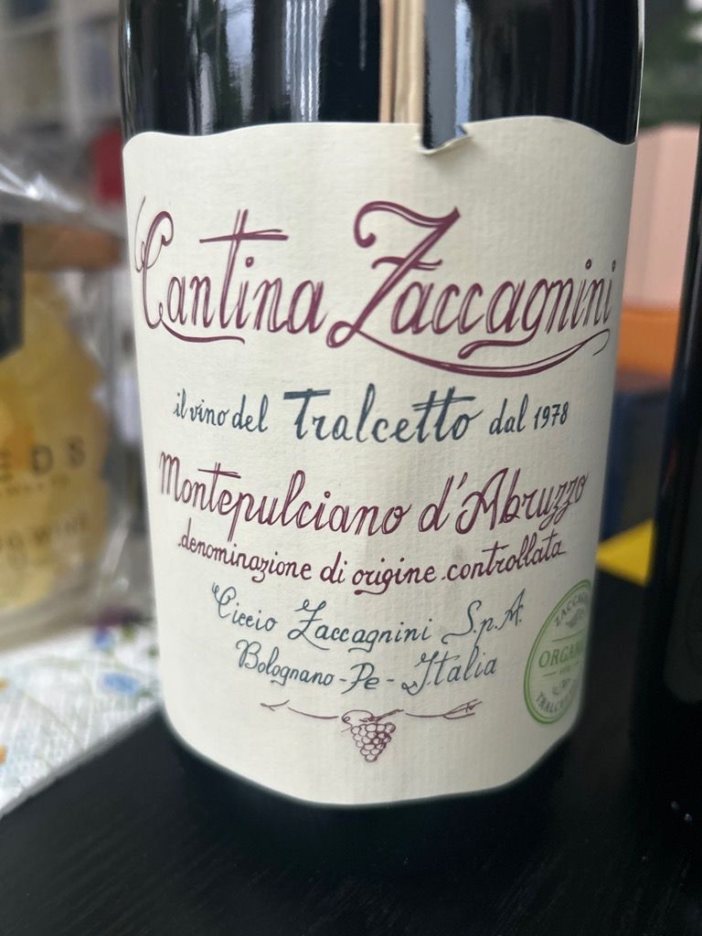 2023 Cantina Zaccagnini Montepulciano d'Abruzzo Il Vino dal Tralcetto ...