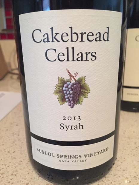 2013 Cakebread Cellars Syrah Suscol Springs Vineyard, USA, California ...