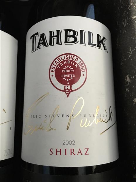 2002 Tahbilk Shiraz Eric Stevens Purbrick, Australia, Victoria, Central ...