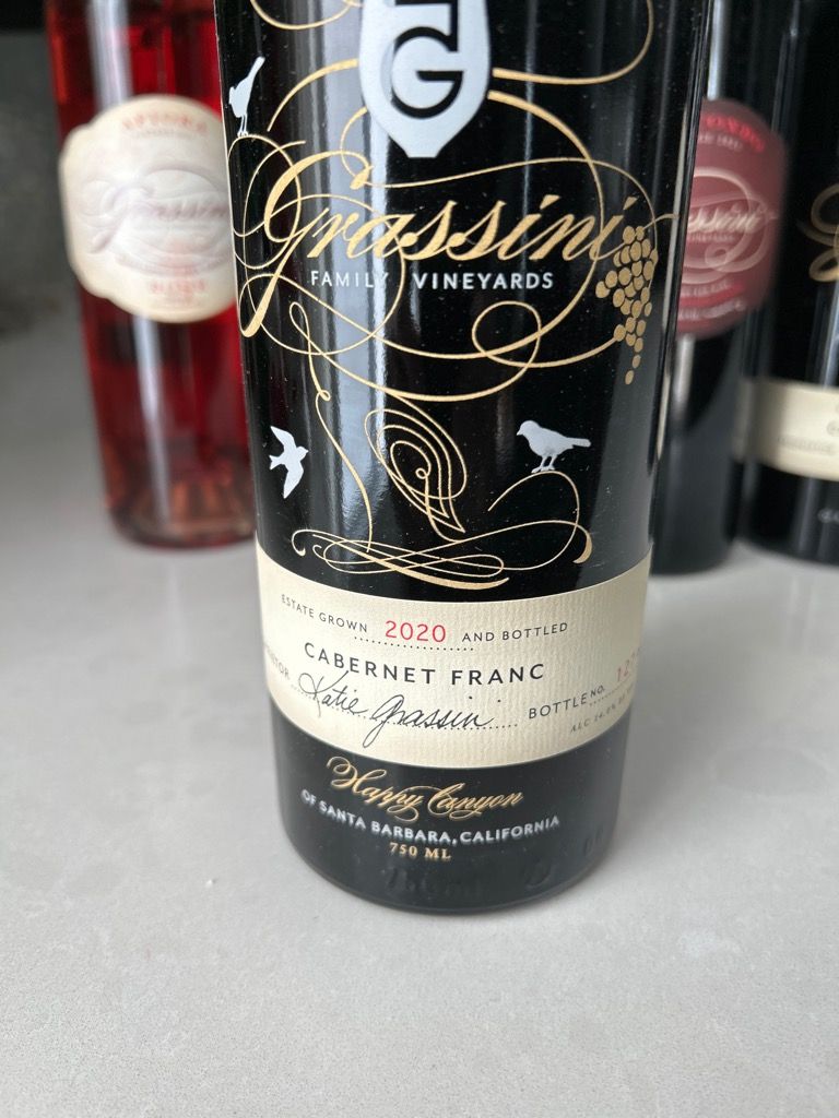 2020 Grassini Family Vineyards Cabernet Franc, USA, California, Central ...