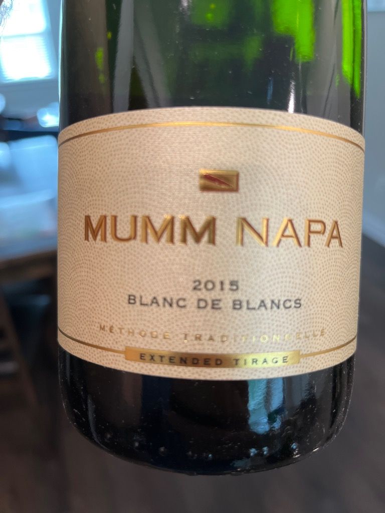 2015 Mumm Napa Chardonnay Blanc de Blancs Extended Tirage, USA, California, Napa Valley ...