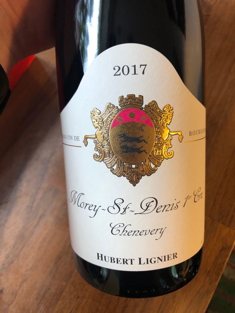 2017 Hubert Lignier Morey St. Denis 1er Cru Les Chenevery, France ...