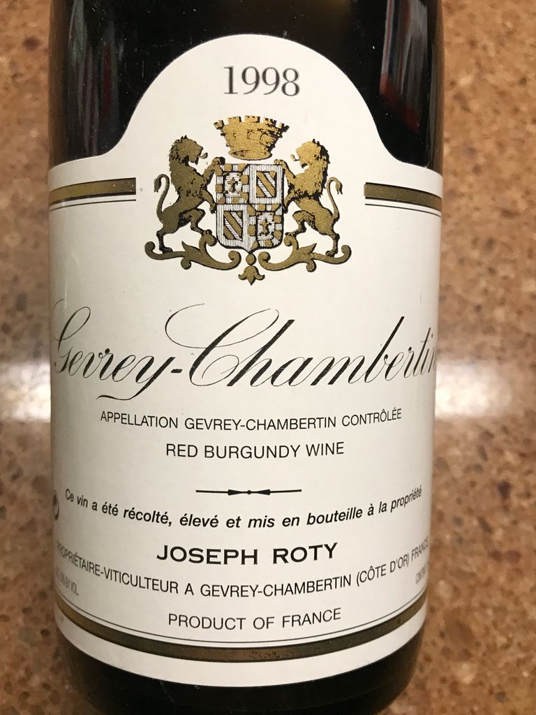 1991 Domaine Joseph Roty Gevrey-Chambertin Cuvée Brunelle, France ...
