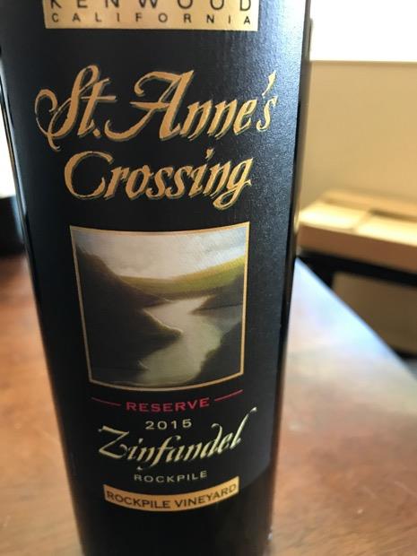 2015 St. Anne's Crossing Zinfandel Reserve Rockpile Vineyard, USA ...
