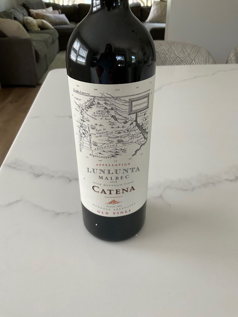 2019 Bodega Catena Zapata Malbec Catena High Mountain Vines Lunlunta ...