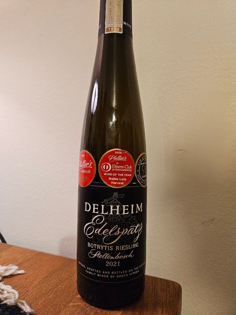 2021 Delheim Riesling Edelspatz Botrytis, South Africa, Coastal Region ...