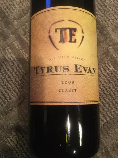 2008 Tyrus Evan Claret Del Rio Vineyard, USA, Oregon, Southern Oregon ...