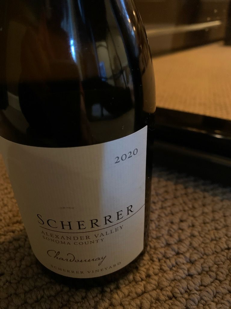 2020 Scherrer Winery Chardonnay Scherrer Vineyard, USA, California ...