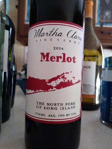 2014 Martha Clara Vineyards Merlot, USA, New York, Long Island, North ...