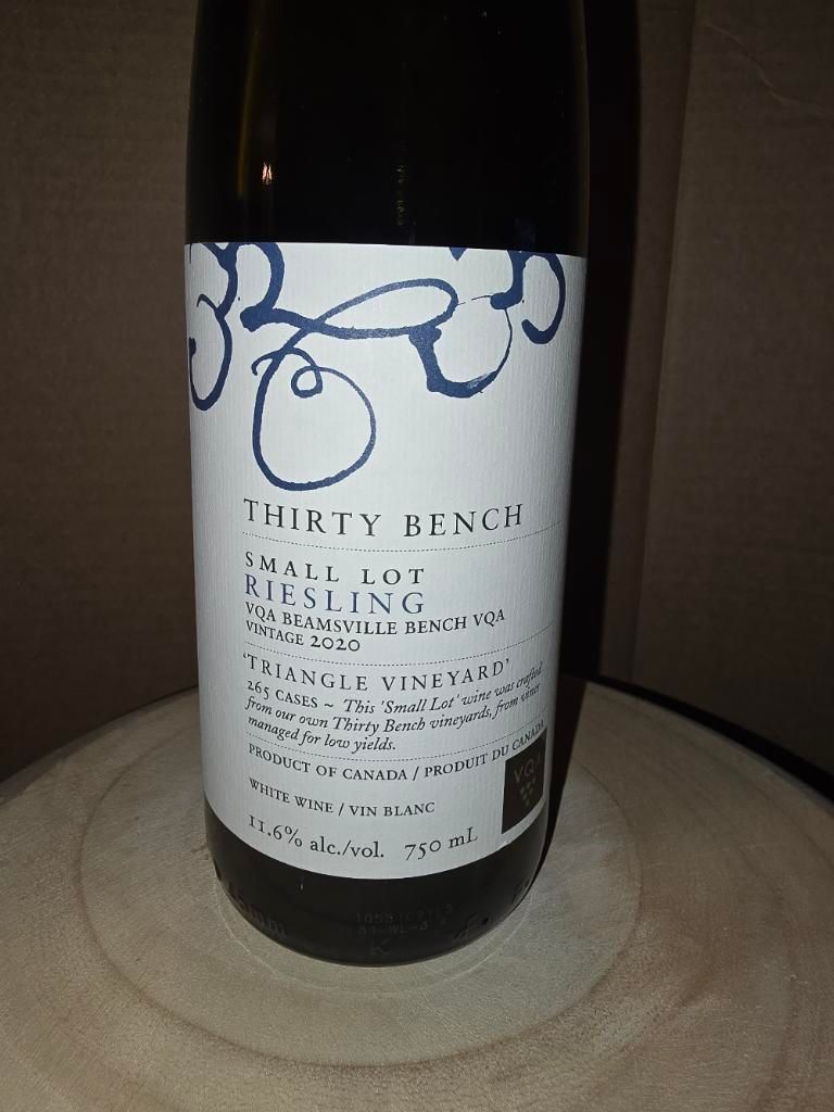 2020 Thirty Bench Riesling Small Lot Triangle Vineyard, Canada, Ontario ...