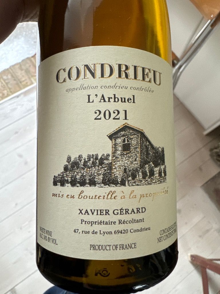 2021 Xavier Gerard Condrieu L'Arbuel, France, Rhône, Northern Rhône ...