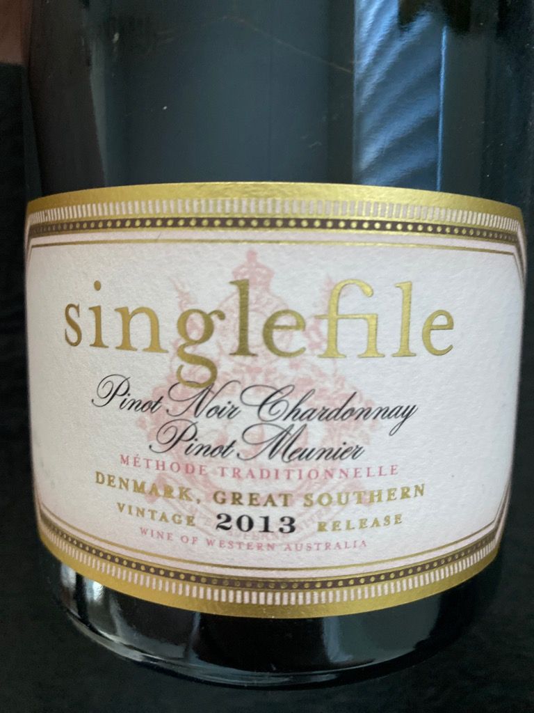 2013 Singlefile Estate Pinot Noir Chardonnay Pinot Meunier, Australia ...