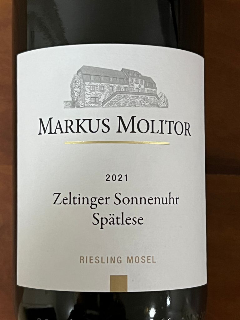 2021 Markus Molitor Zeltinger Sonnenuhr Riesling Spätlese (Golden ...