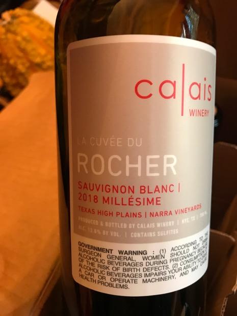 2018 Calais Winery La Cuvee Du Rocher Narra Vineyards, USA, Texas ...