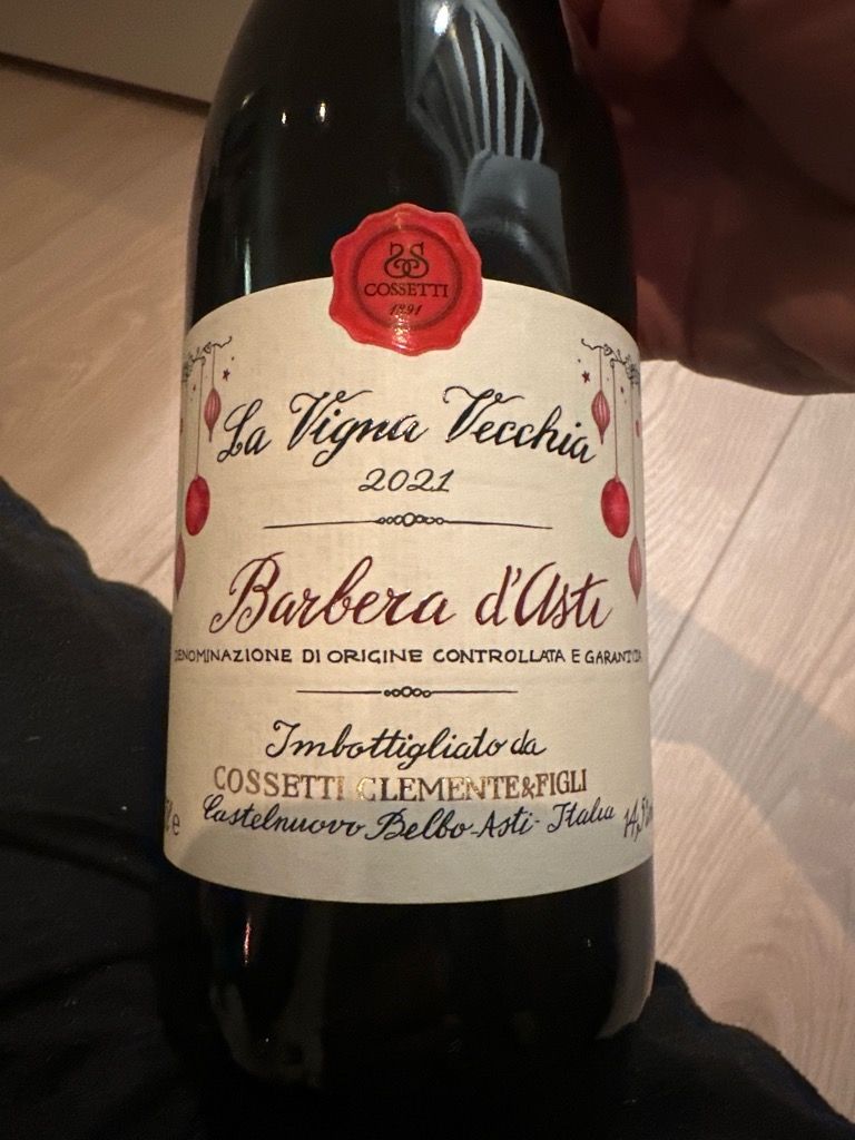 2021 Cossetti Barbera d'Asti La Vigna Vecchia, Italy, Piedmont, Asti ...