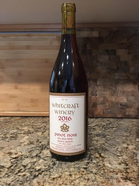 2016 Whitcraft Winery Pinot Noir Mount Eden Clone Pence Ranch, USA ...