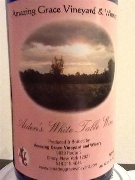 2013 Amazing Grace Vineyard and Winery Edelweiss Aiden's White Table ...