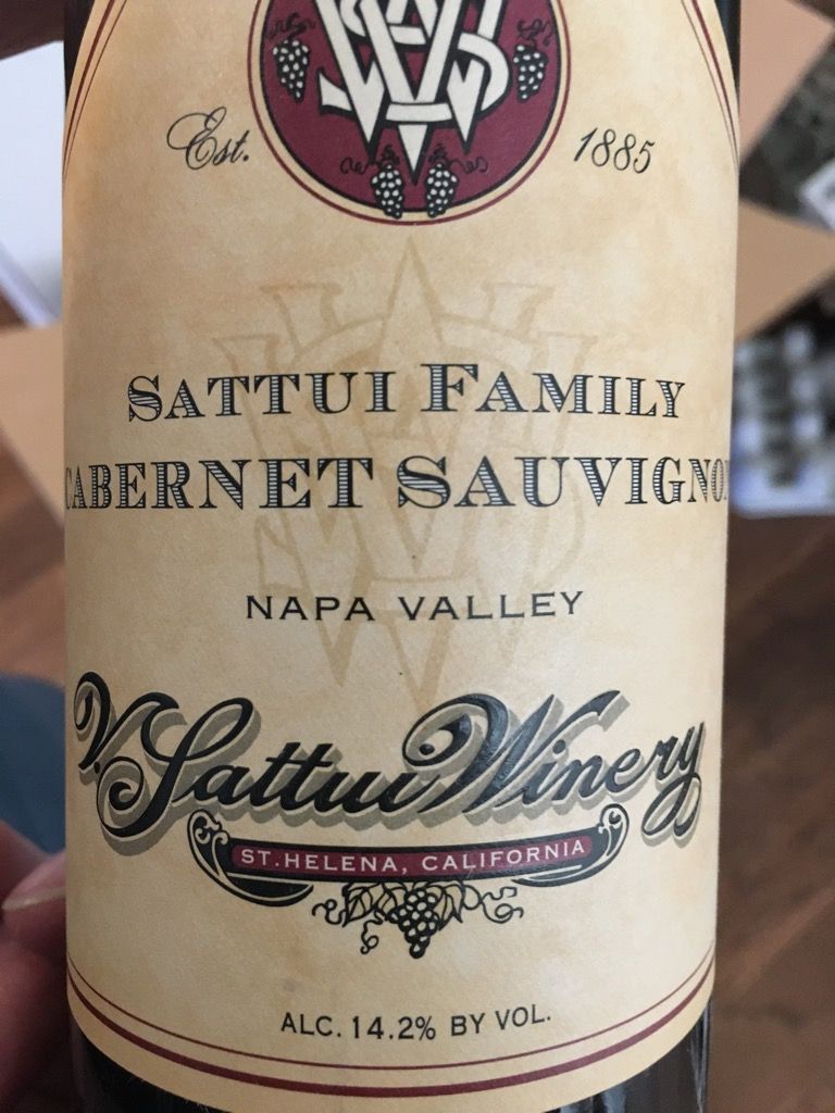 2016 V. Sattui Winery Cabernet Sauvignon Sattui Family Napa Valley, USA ...