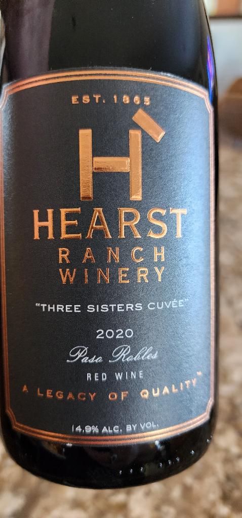2020 Hearst Ranch Winery Three Sisters Cuvée, USA, California, Central ...