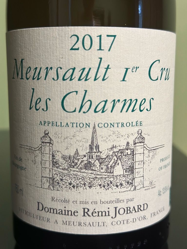 2017 Domaine Rémi Jobard Meursault 1er Cru Charmes, France, Burgundy ...