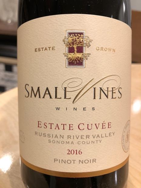 2016 Small Vines Wines Pinot Noir Estate Cuvée, USA, California, Sonoma ...