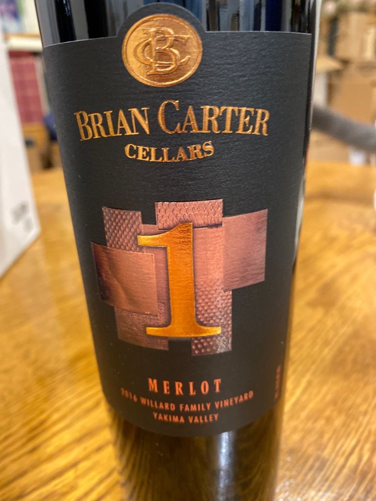 2016 Brian Carter Cellars Merlot One Willard Family Vineyard, USA ...