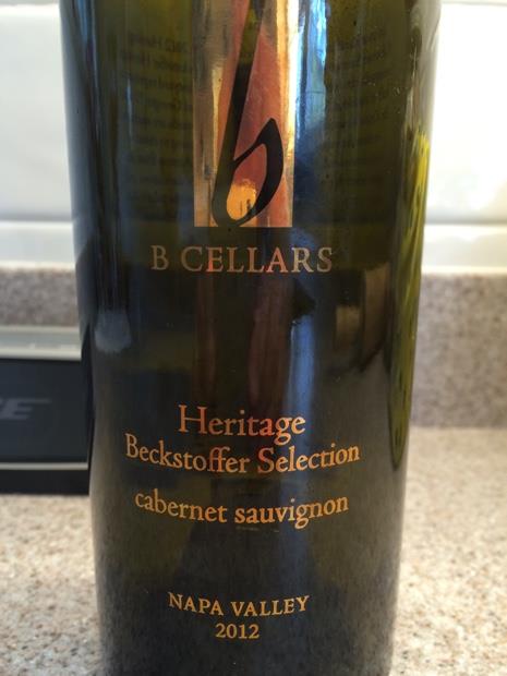 2012 B Cellars Cabernet Sauvignon Heritage, USA, California, Napa ...