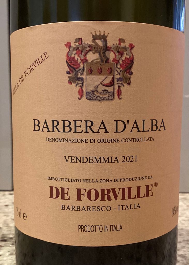 2022 De Forville Barbera d'Alba, Italy, Piedmont, Alba, Barbera d'Alba ...