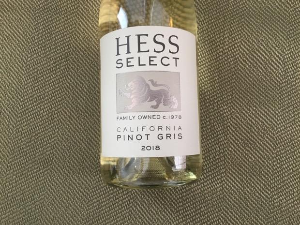 2018 The Hess Collection Pinot Gris Hess Select California, USA ...
