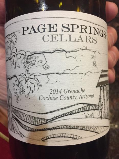 2013 Page Springs Cellars Grenache AZ White Oak House Mountain, USA ...
