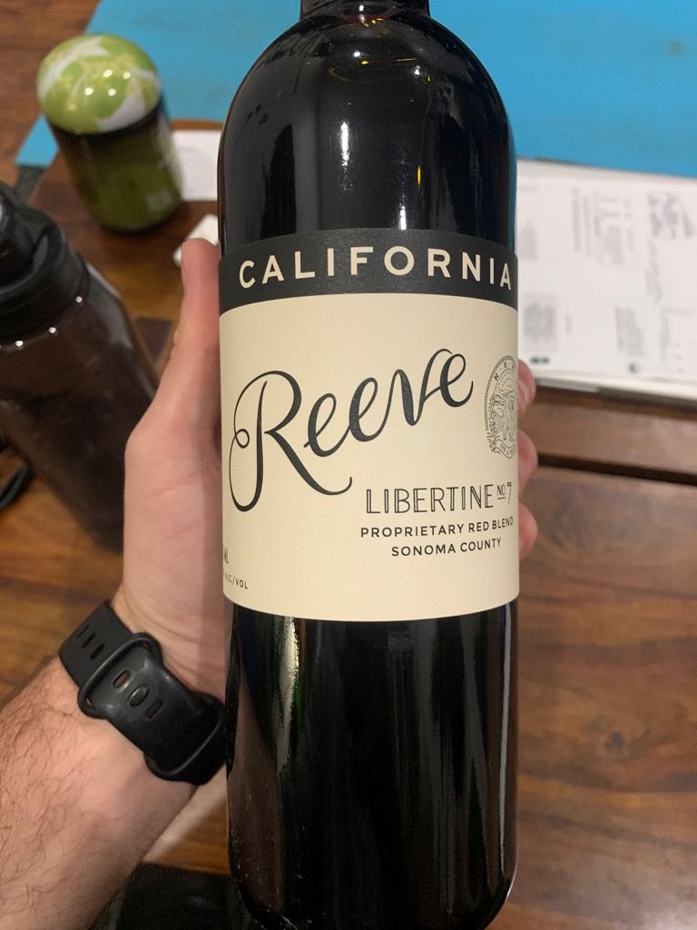 2019 Reeve Wines Libertine No. 7, USA, California, Sonoma County ...