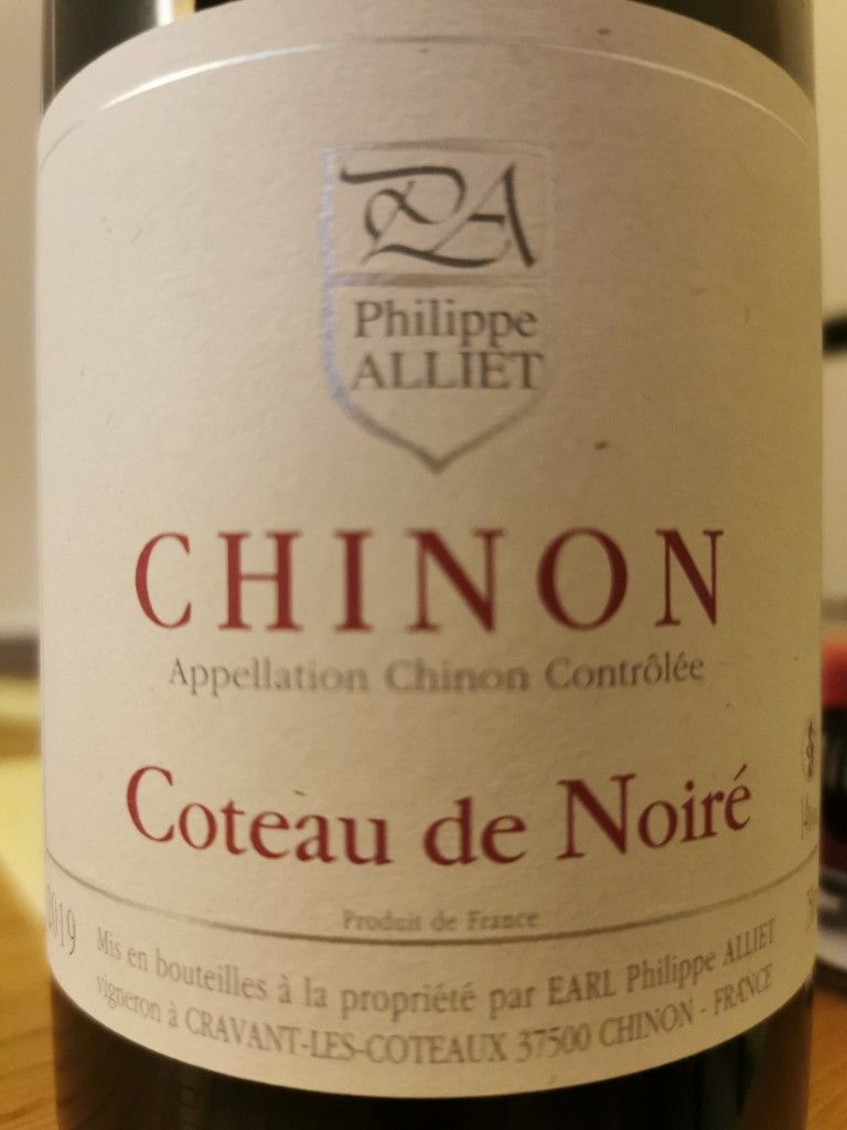 2019 Philippe Alliet Chinon Coteau de Noiré, France, Loire Valley ...