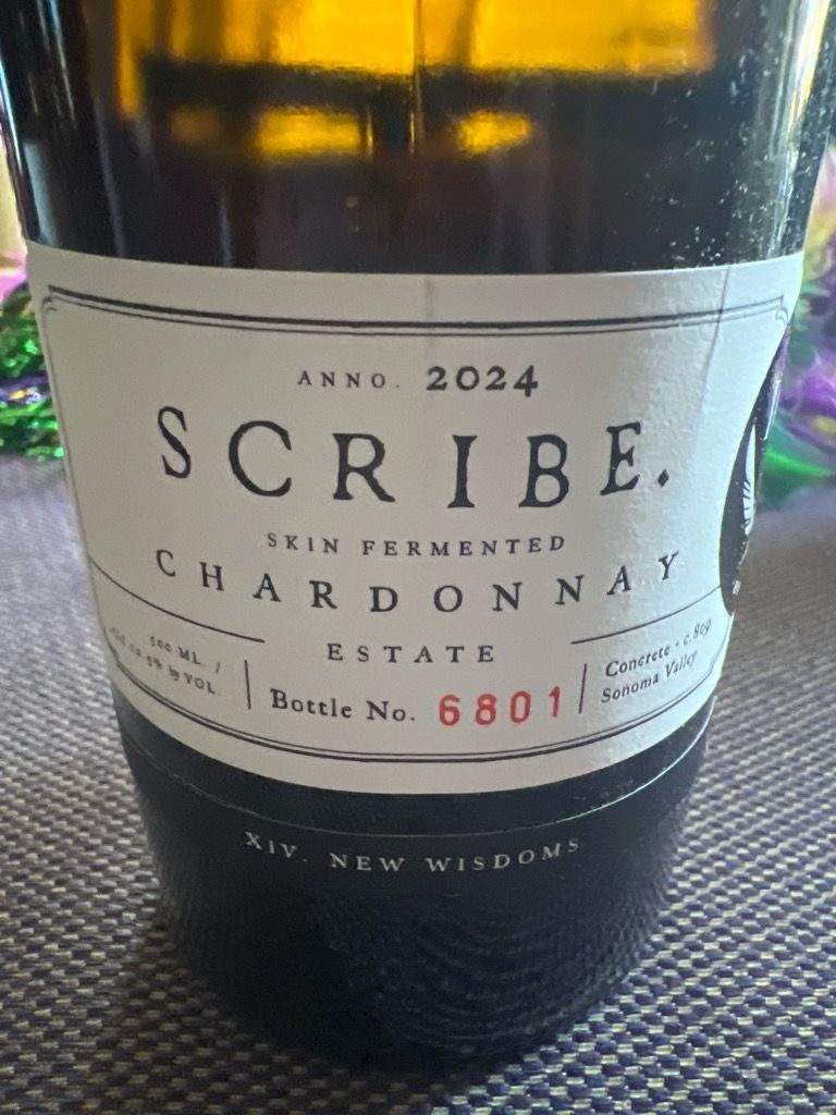 2024 Scribe Chardonnay Skin Fermented, USA, California, Napa / Sonoma ...