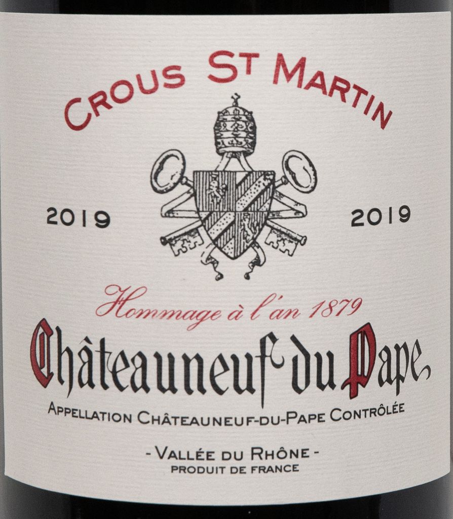 2019 Crous St. Martin Châteauneuf-du-Pape Hommage a L'an 1879, France ...