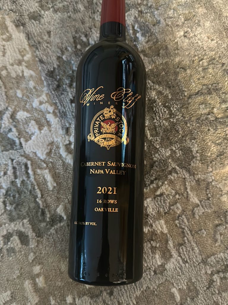 2021 Vine Cliff Winery Cabernet Sauvignon Private Stock 16 Rows, USA ...