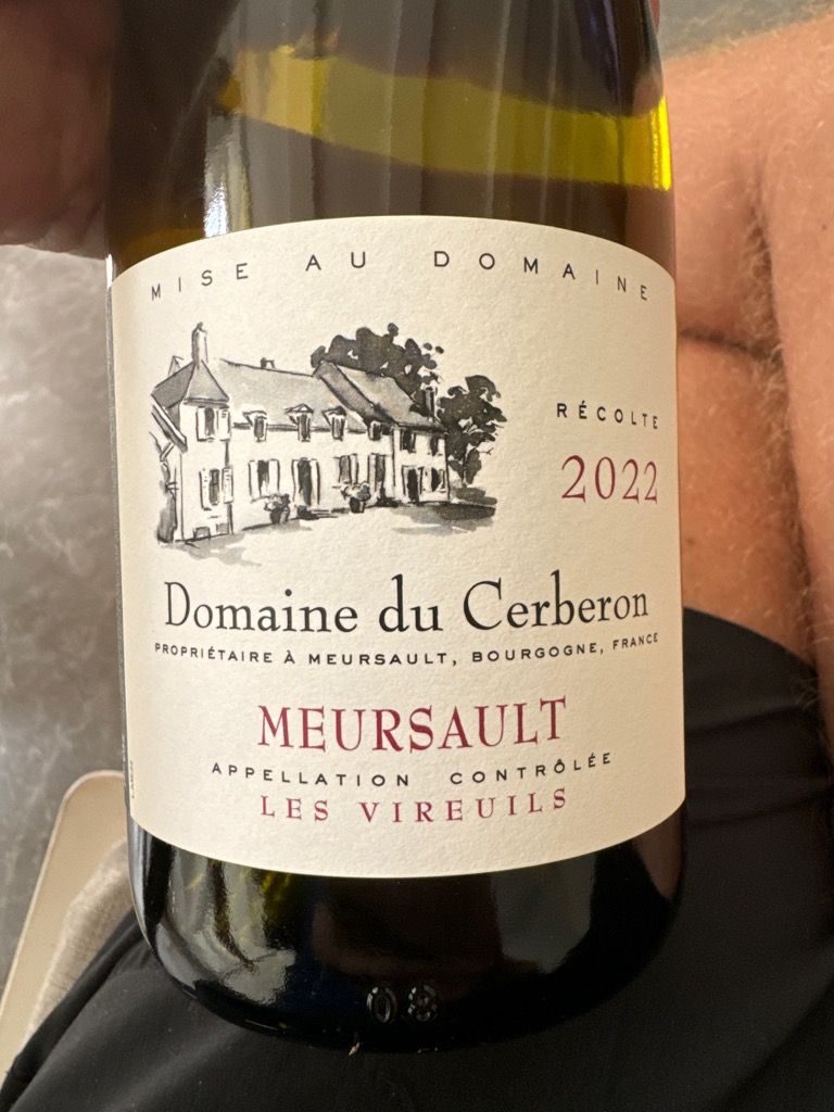 2022 Domaine du Cerberon Meursault Les Vireuils, France, Burgundy, Côte de Beaune, Meursault ...