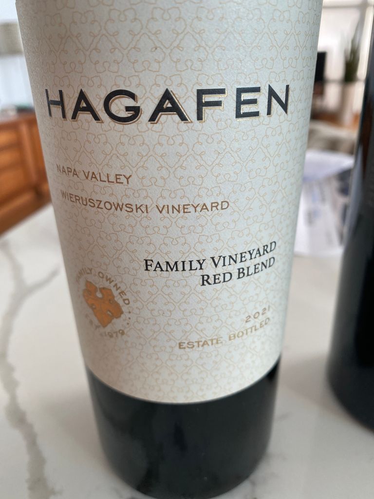 2019 Hagafen Family Vineyard Red Blend Wieruszowski Vineyard, USA ...