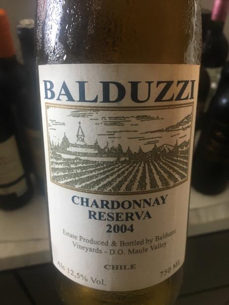 2004 Balduzzi Chardonnay Reserva, Chile, Maule Valley - CellarTracker