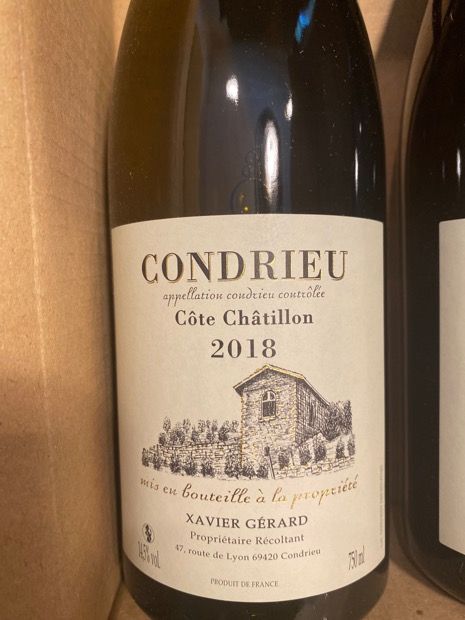 2018 Xavier Gerard Condrieu Côte Chatillon, France, Rhône, Northern ...