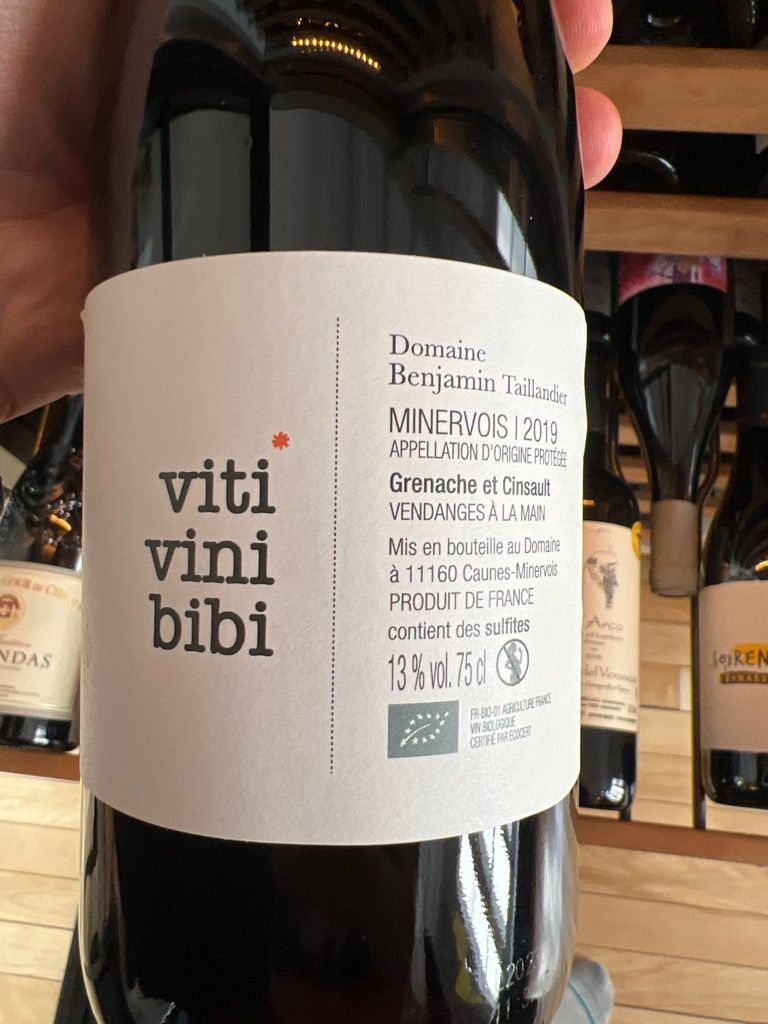 2020 Domaine Benjamin Taillandier Minervois Viti Vini Bibi, France ...