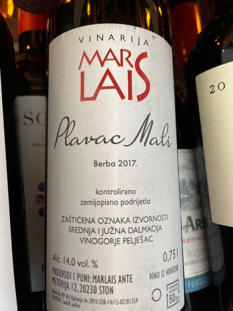 2017 Marlais Plavac Mali Veritas, Croatia, Dalmatia, Srednja i južna Dalmacija, Pelješac ...