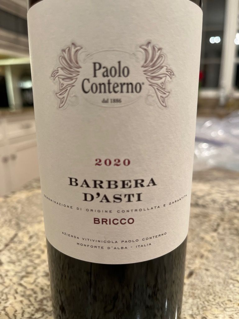 2021 Paolo Conterno Barbera d'Asti Bricco, Italy, Piedmont, Asti ...